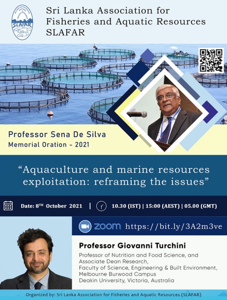 Professor Sena De Silva Memorial Oration – 2021 – SLAFAR